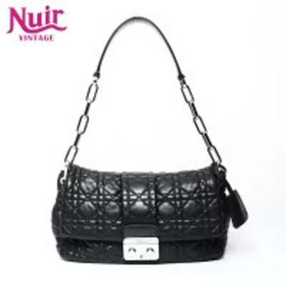 Dior | Bags | Christian Dior Lock Cannage Flap One Shoulder Hobo Bag ...